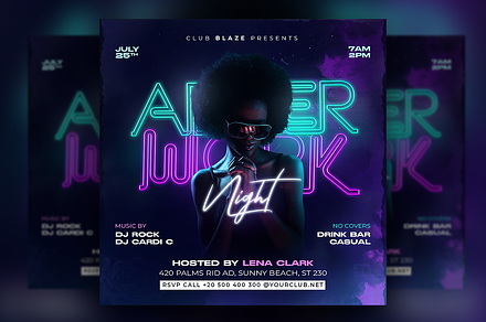 Space Nightclub Flyer, a Flyer Template by Graphicfy Templates