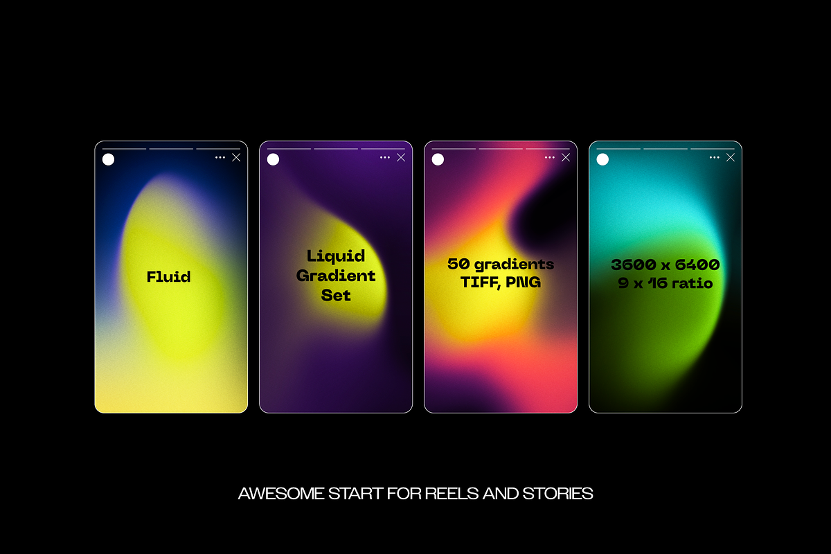Fluid 50 Liquid Gradient Backgrounds | Creative Market