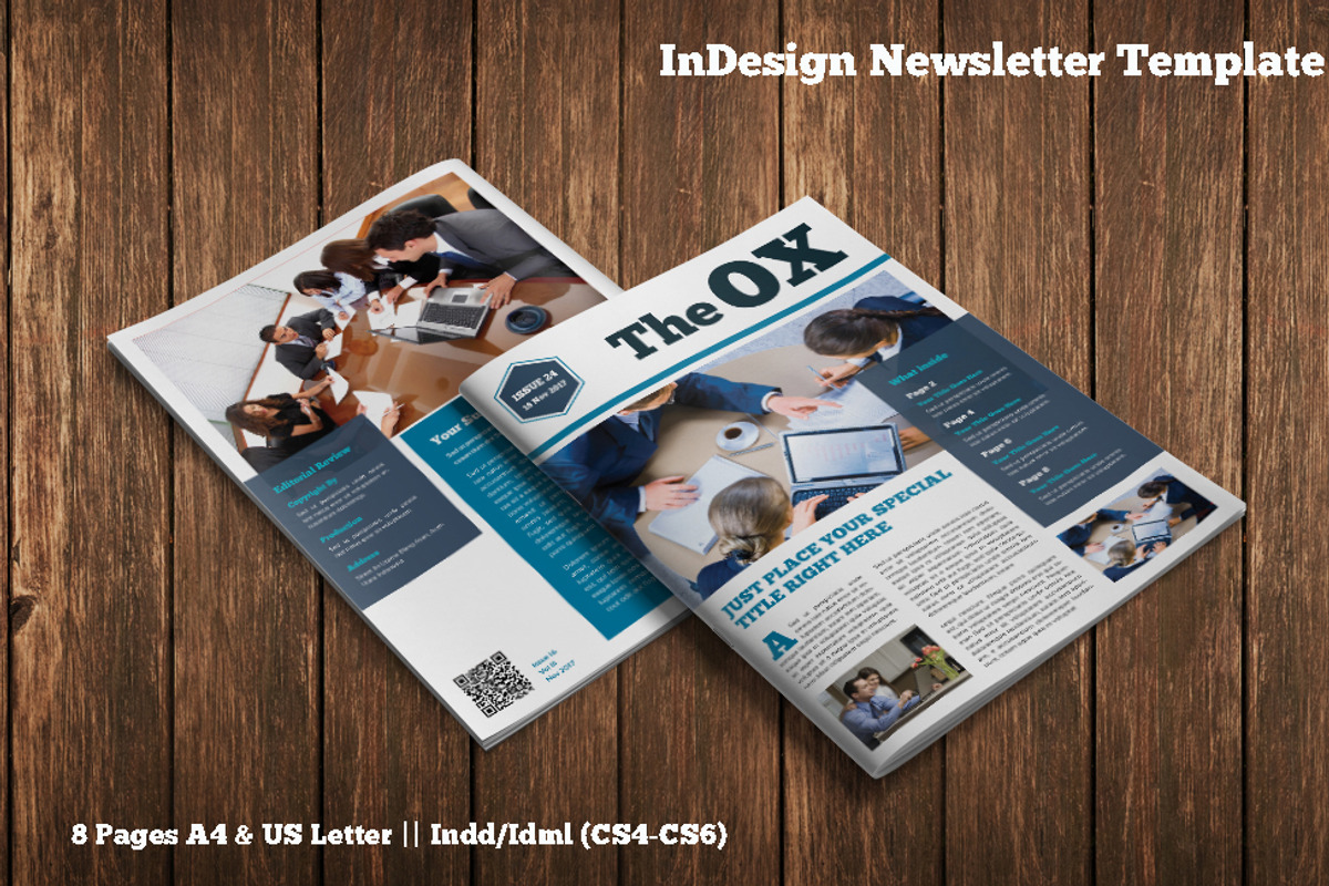 InDesign Newsletter Template, a Magazine Template by MA-KING_ART