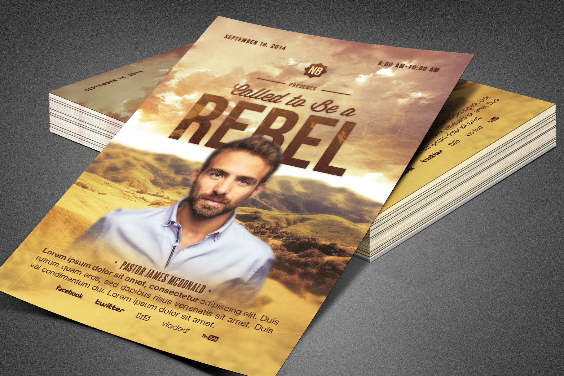 Rebel Church Flyer Template, a Flyer Template by loswl