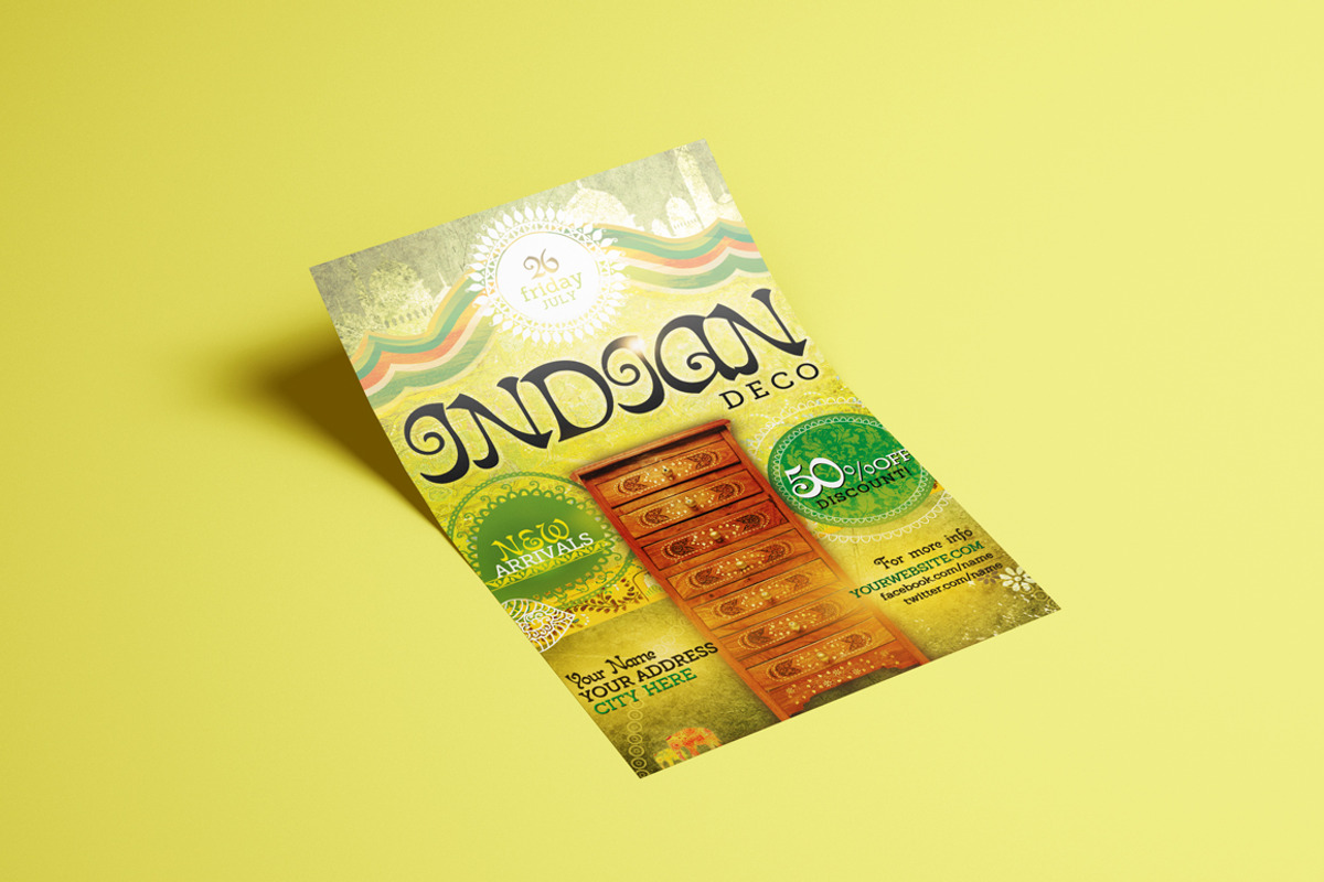 Indian Style Flyer Template, a Flyer Template by Touringxx Creative Studio