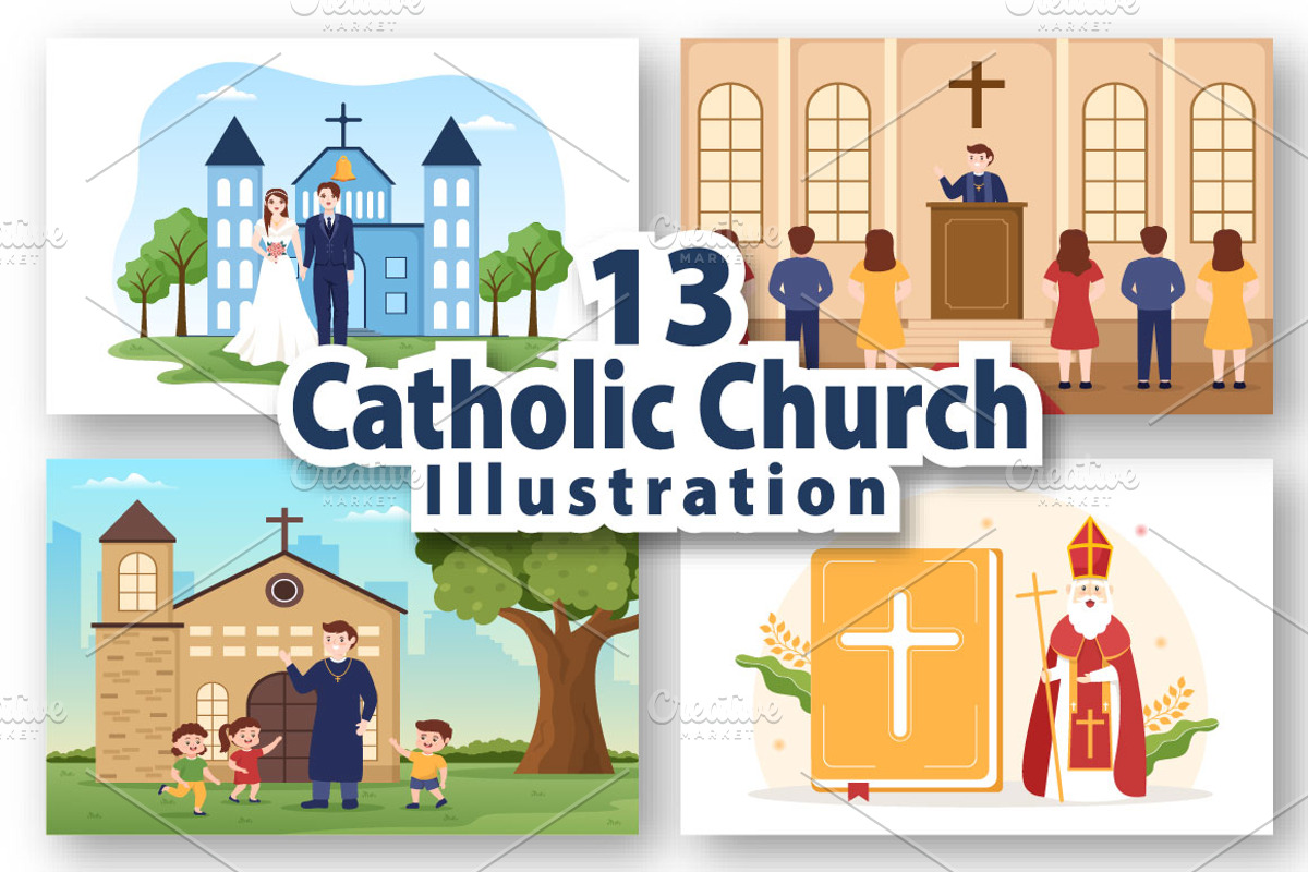 13 Catholic Church Illustration, an Illustration by denayunebgt ...