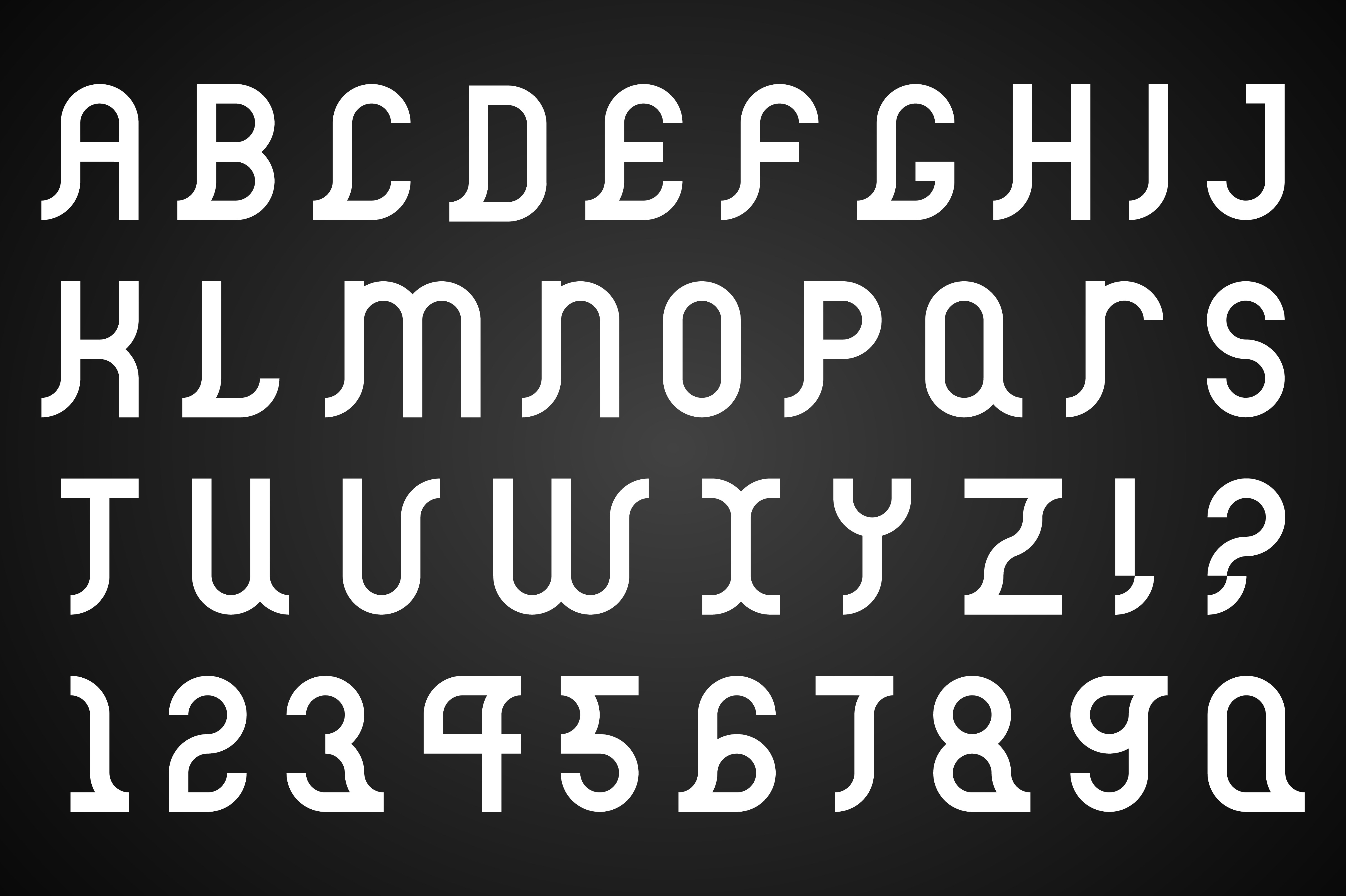 Vector alphabet set. B&W Font., an Object Graphic by ExpressShop