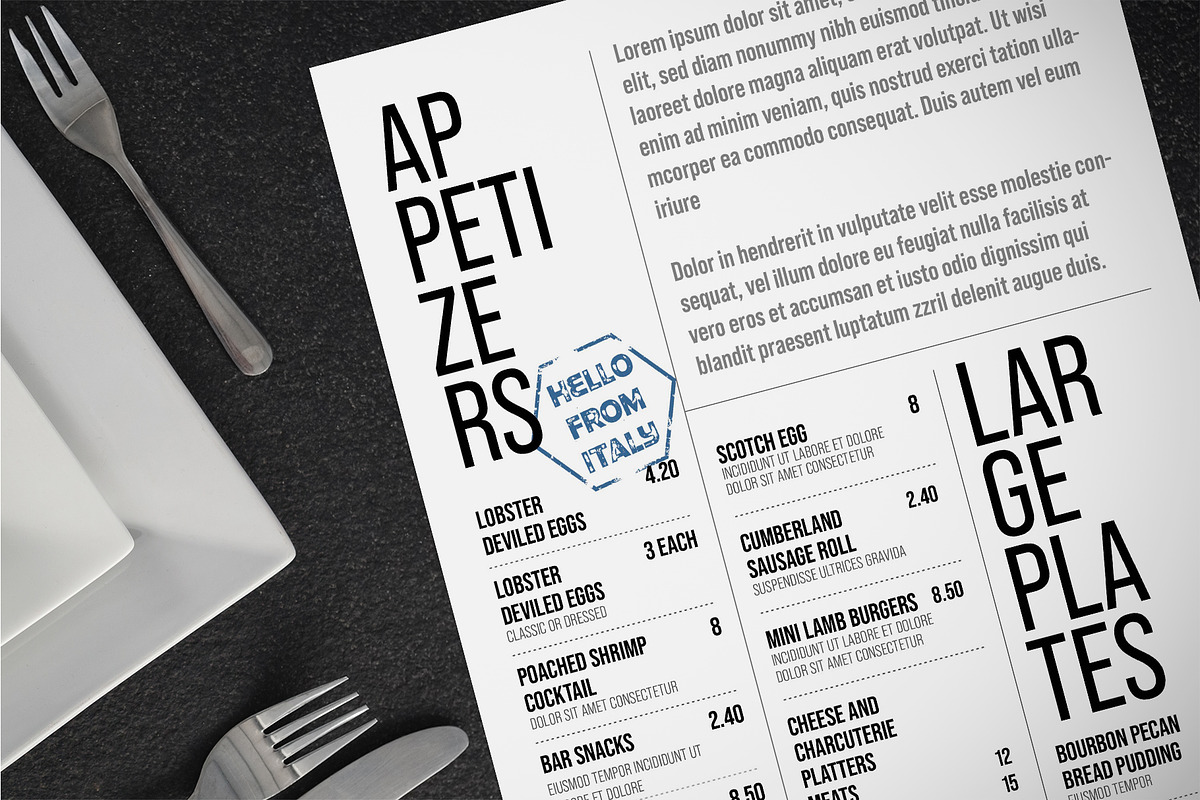 Simple Food Menu Template, a Flyer Template by BrandPacks