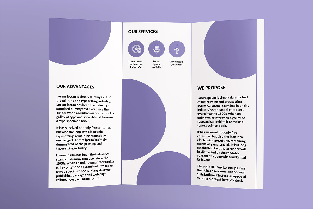 Music Band Brochure Trifold, a Brochure Template by TemplatesNow!