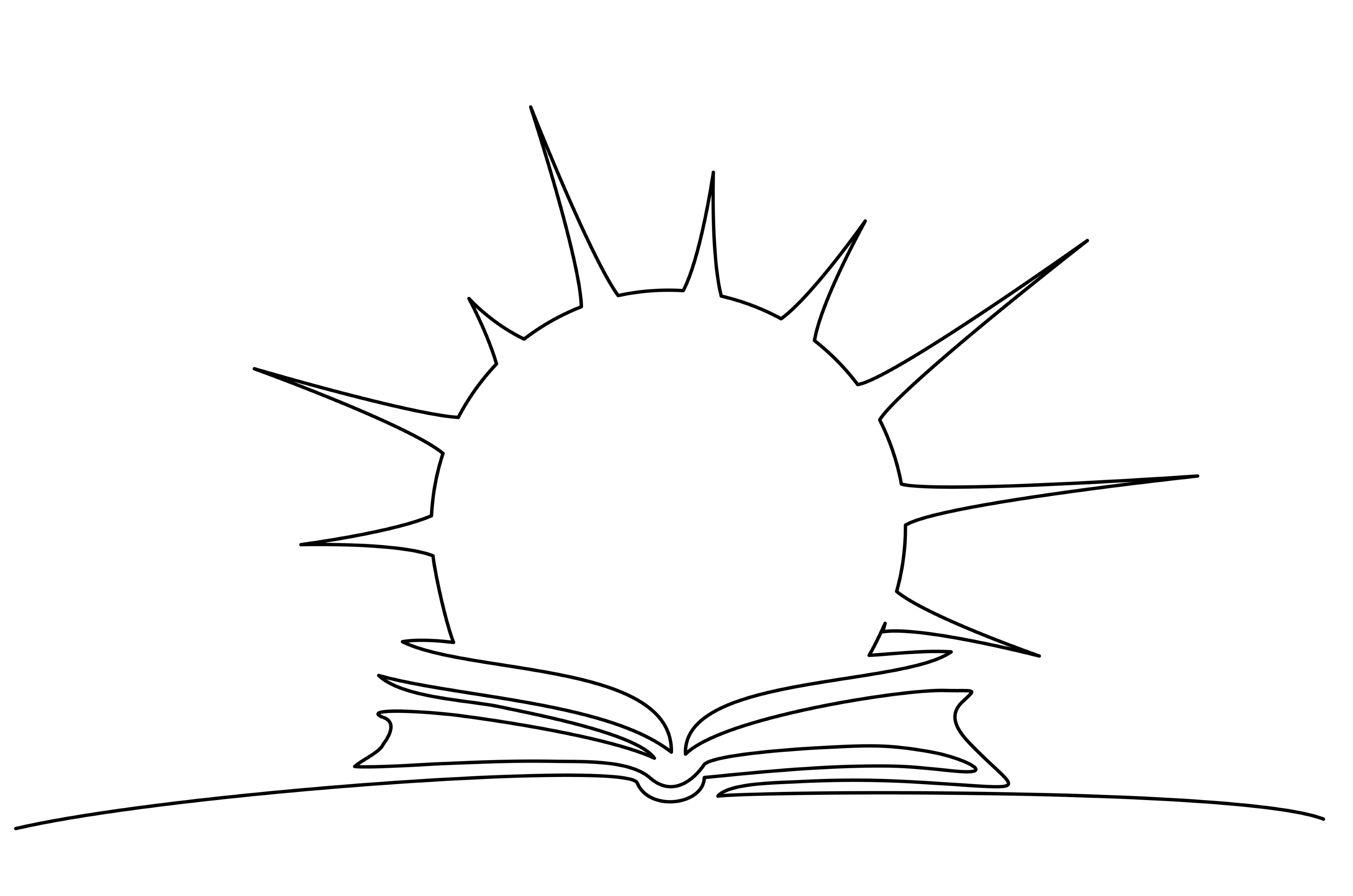 Opened book with Sun over pages, an Object Graphic by Valenty