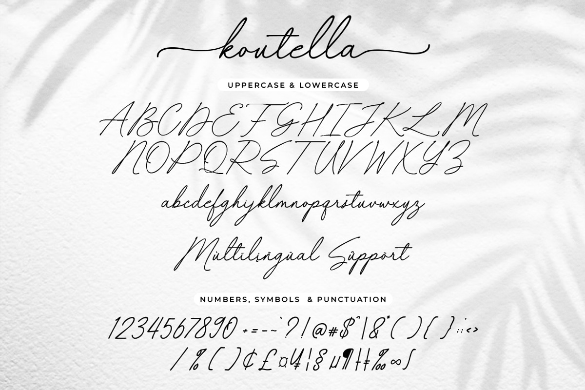 Koutella - a modern script, a Script Font by Beautypes