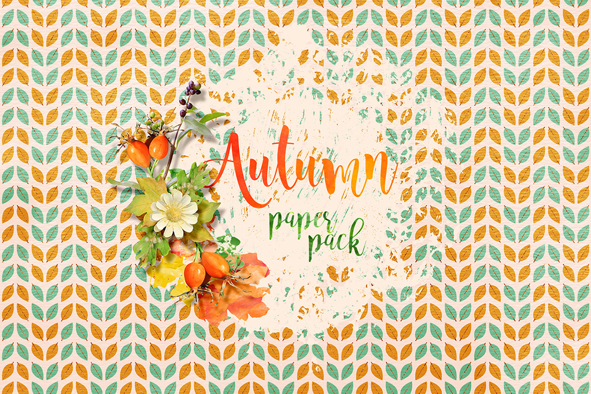 Autumn Digital Paper Pack, a Texture Graphic by TheSeventhDesire