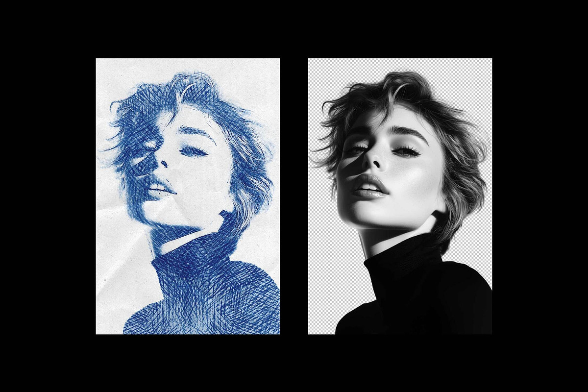 Pencil Sketch Poster Effect, a Layer Style Add-On by Design Squad