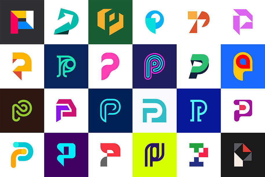 Logos collection with letter P, an Icon by NataliiaVolyk
