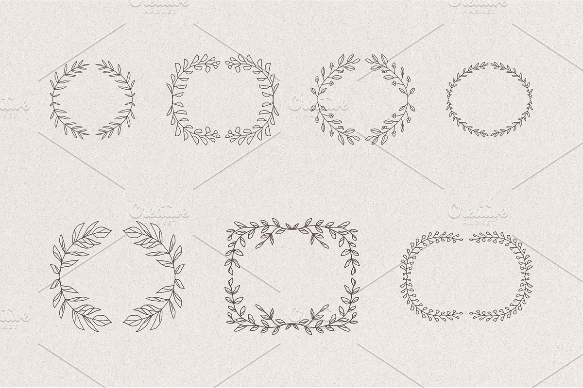 Set of hand drawn greenery, a Decorative Illustration by TheMountBirdStudio
