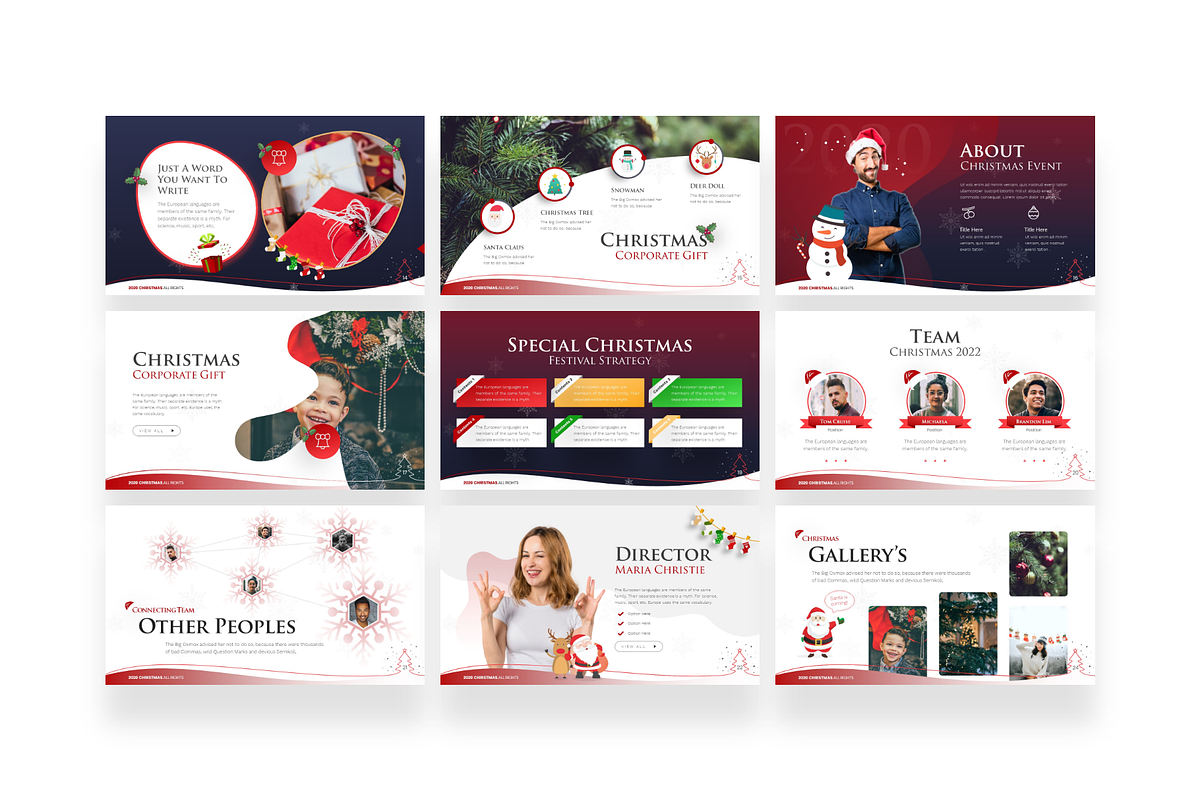 Winter Christmas PowerPoint Template, a Presentation Template by RRGraph