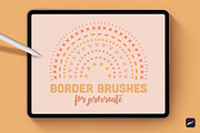 Border Brushes for Procreate, a Brush Add-On by The Creative Bix