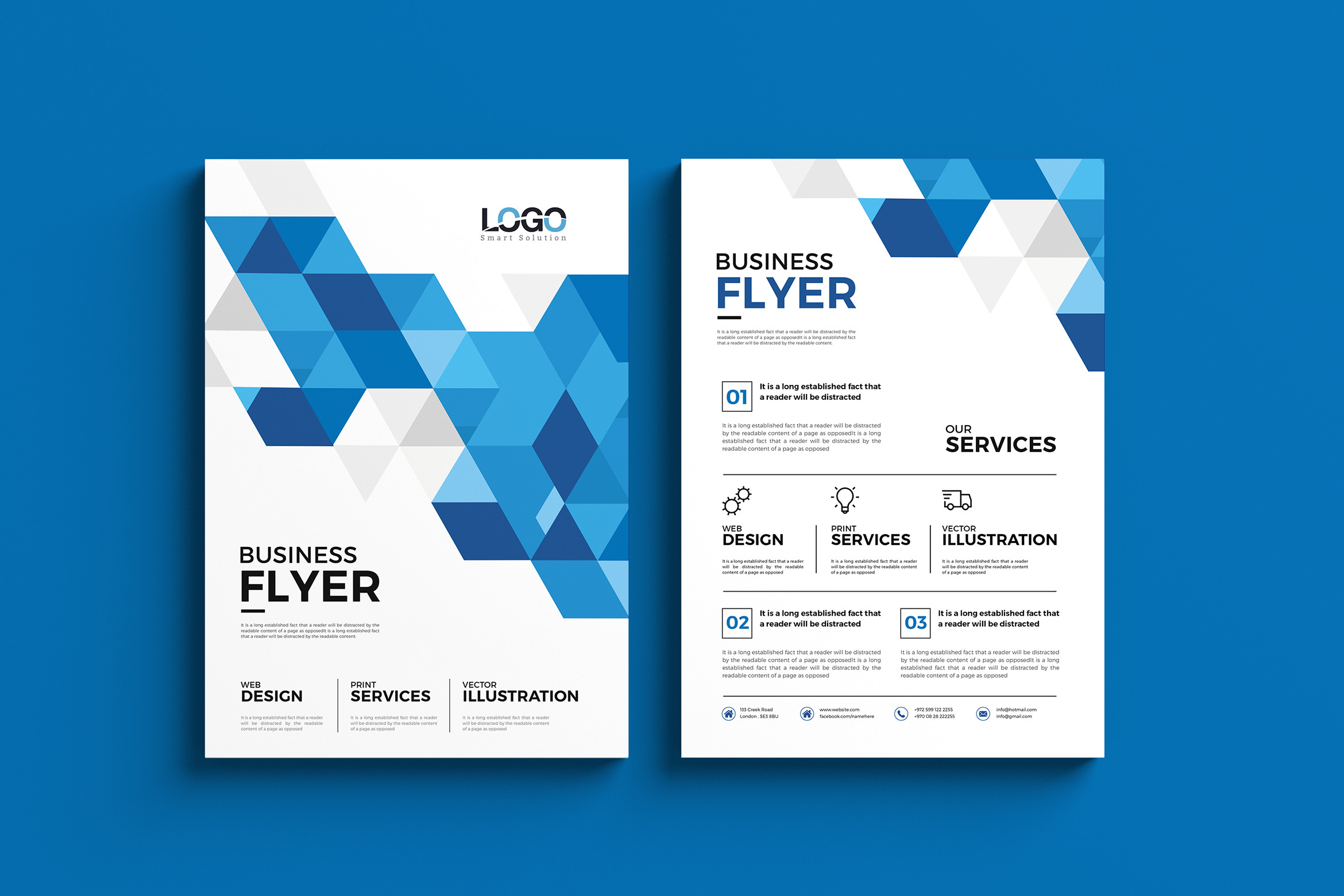 Abstract Polygon Flyer, a Flyer Template by BrochuresFactory