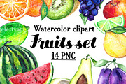 Watercolor fruits clipart, an Illustration by Felesty | Creative Market