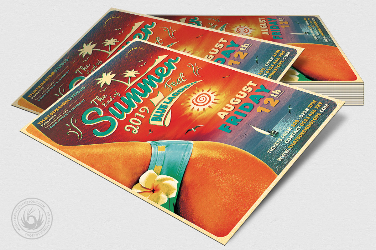 Summer Fest Flyer Template V4, a Flyer Template by ThatsDesign Art