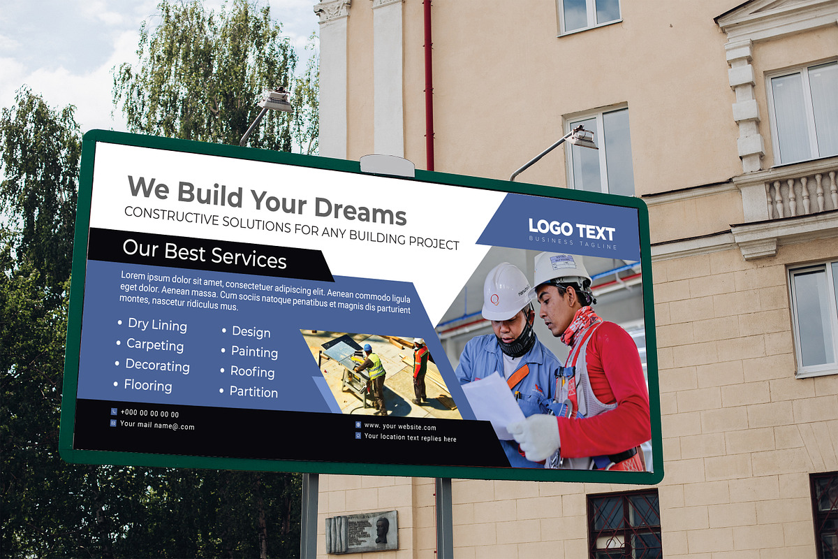 Construction Billboard Template, a Flyer Template by MRI STUDIO