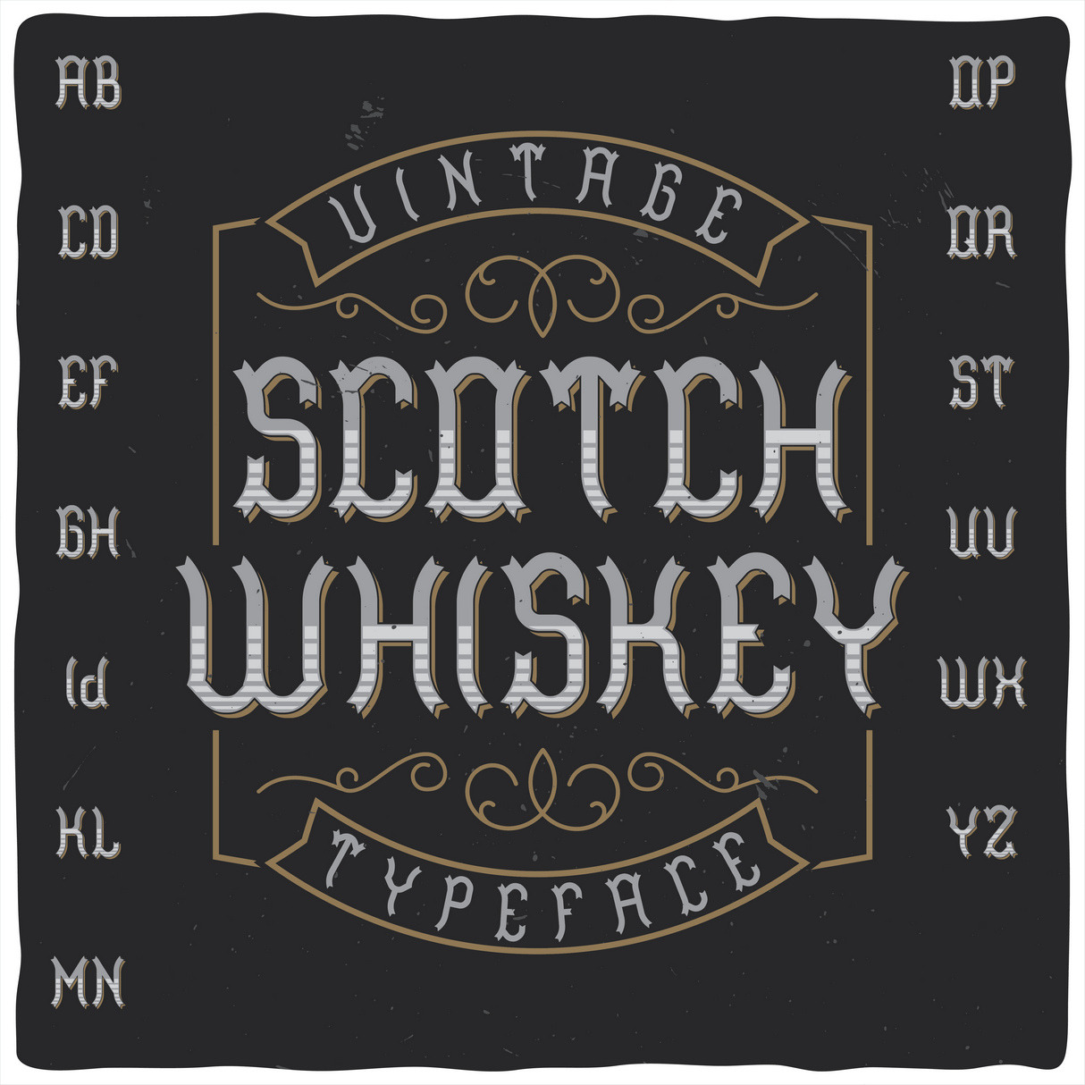 Vintage typeface Scotch Whiskey | Symbol Fonts ~ Creative Market