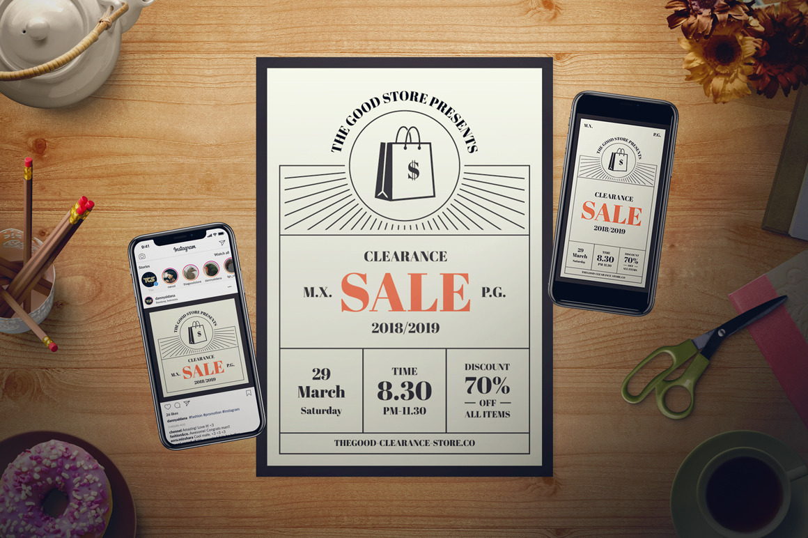 Modern Sale Flyer Set, a Flyer Template by The Good Store