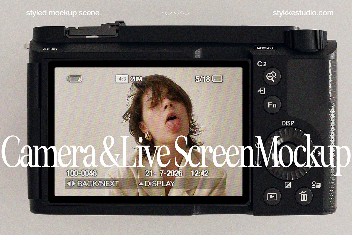 Digital Camera Mockup Live Screen, a Device Mockup by Stykke Studio