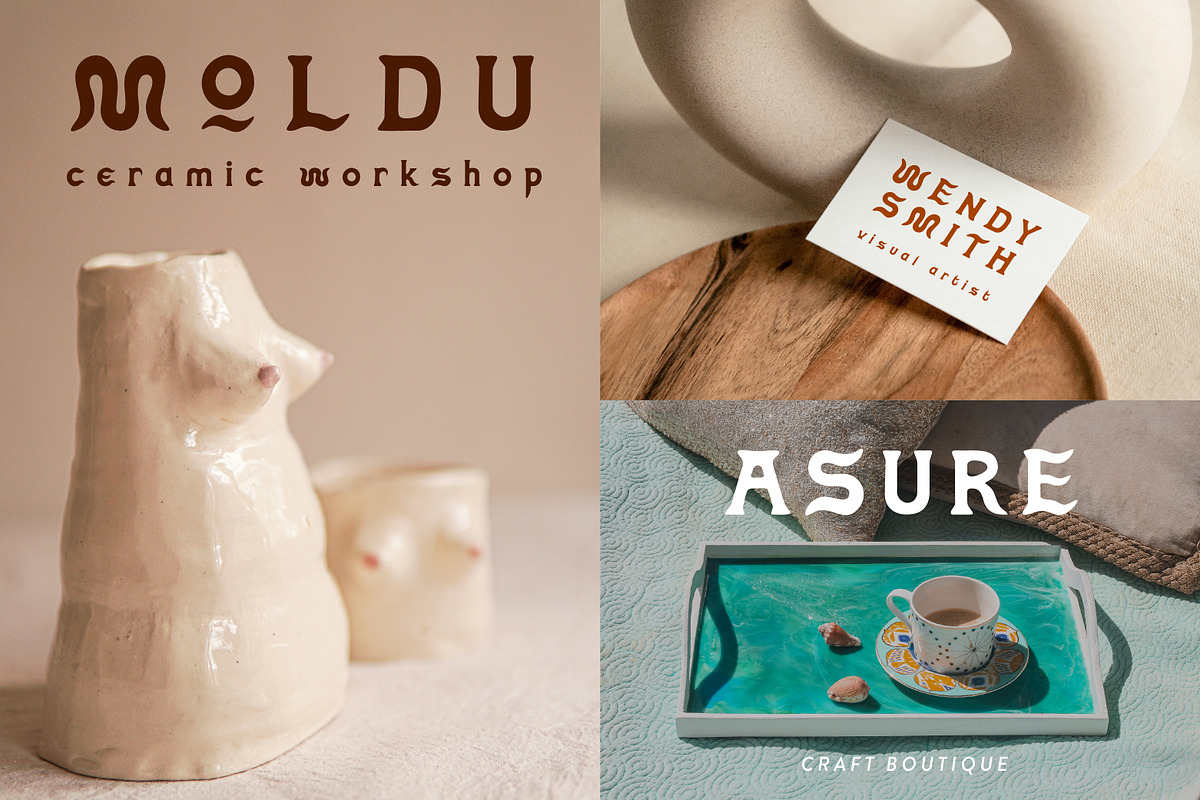 Salome Nomadic Handwritten Logo Font, a Serif Font by Struvictory.art