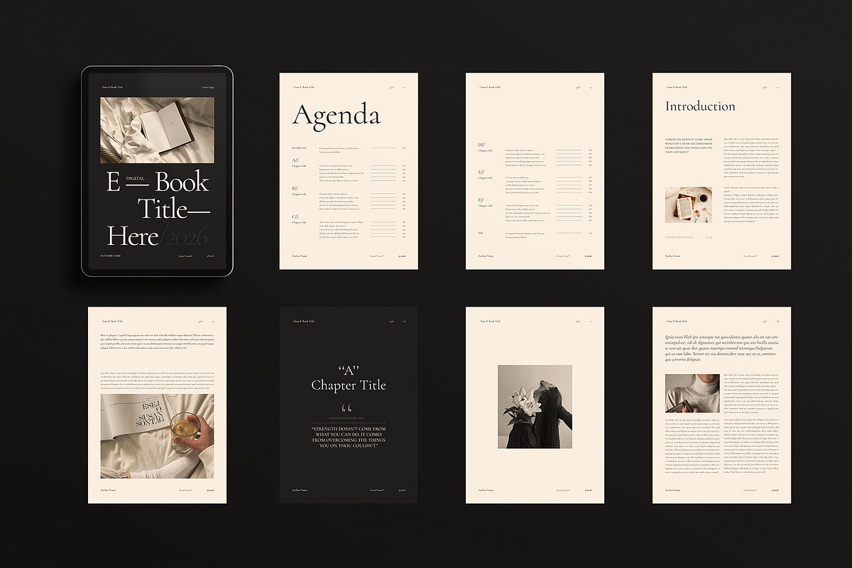 Digital E-Book Design Template, a Magazine Template by ArtisanaAura