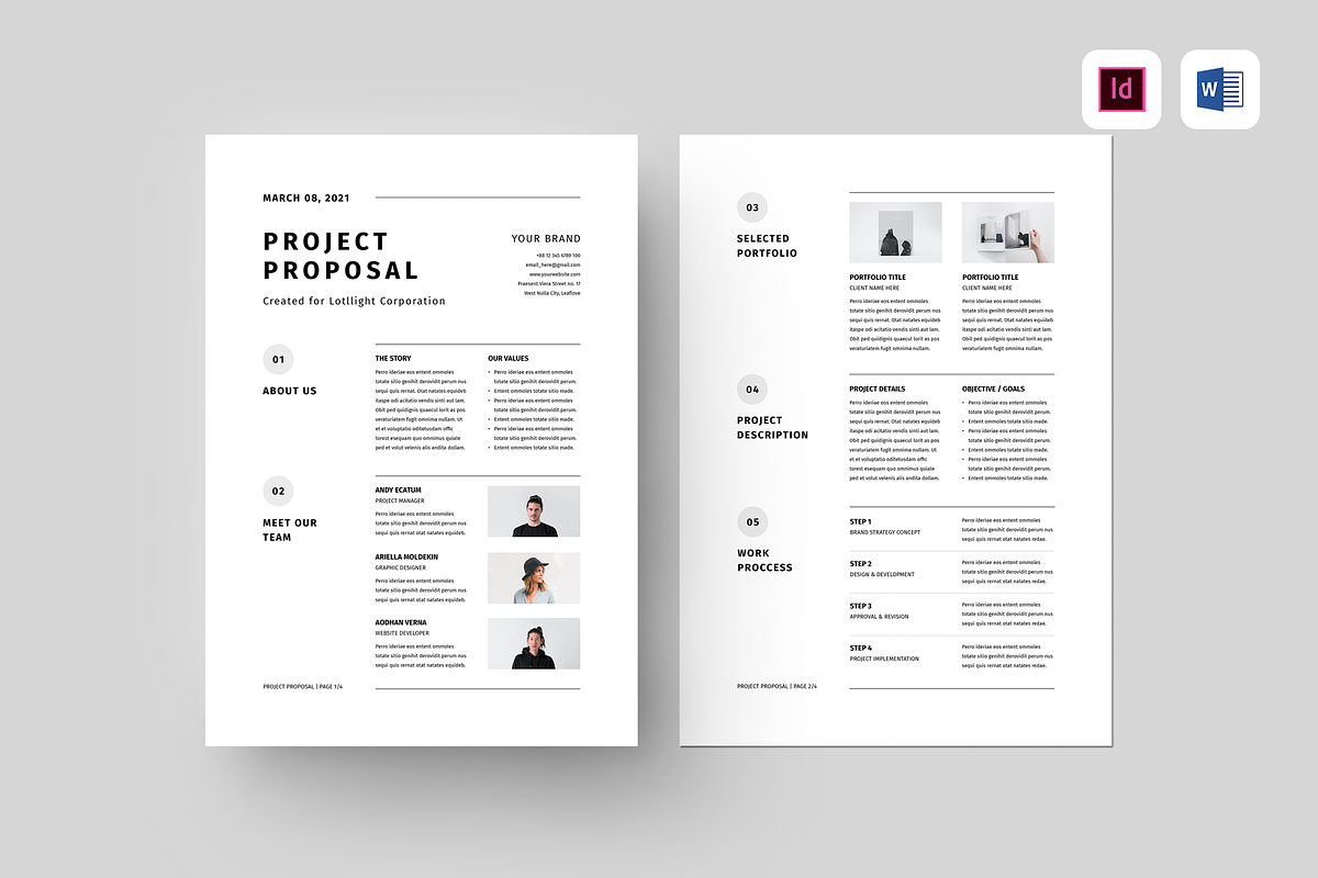 Proposal | MS Word & Indesign, a Stationery Template by Leaflove