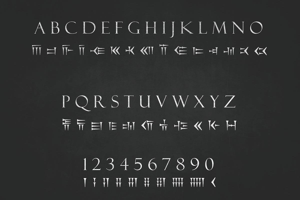 CUNEIFORM: An Ancient Typeface, a Symbol Font by Dene Studios ...