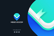 book location library modern logo, a Branding & Logo Template by mhafifuadi