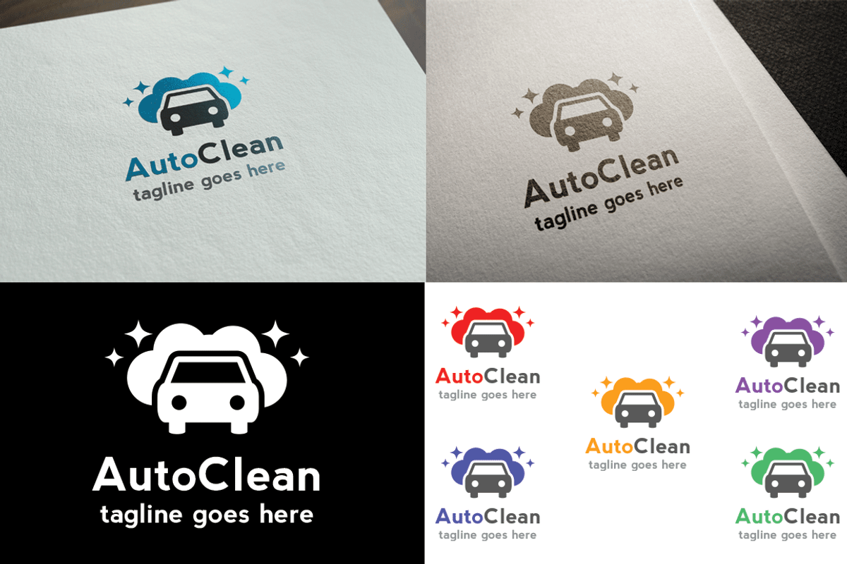 AutoClean Logo Template, a Branding & Logo Template by Xelm