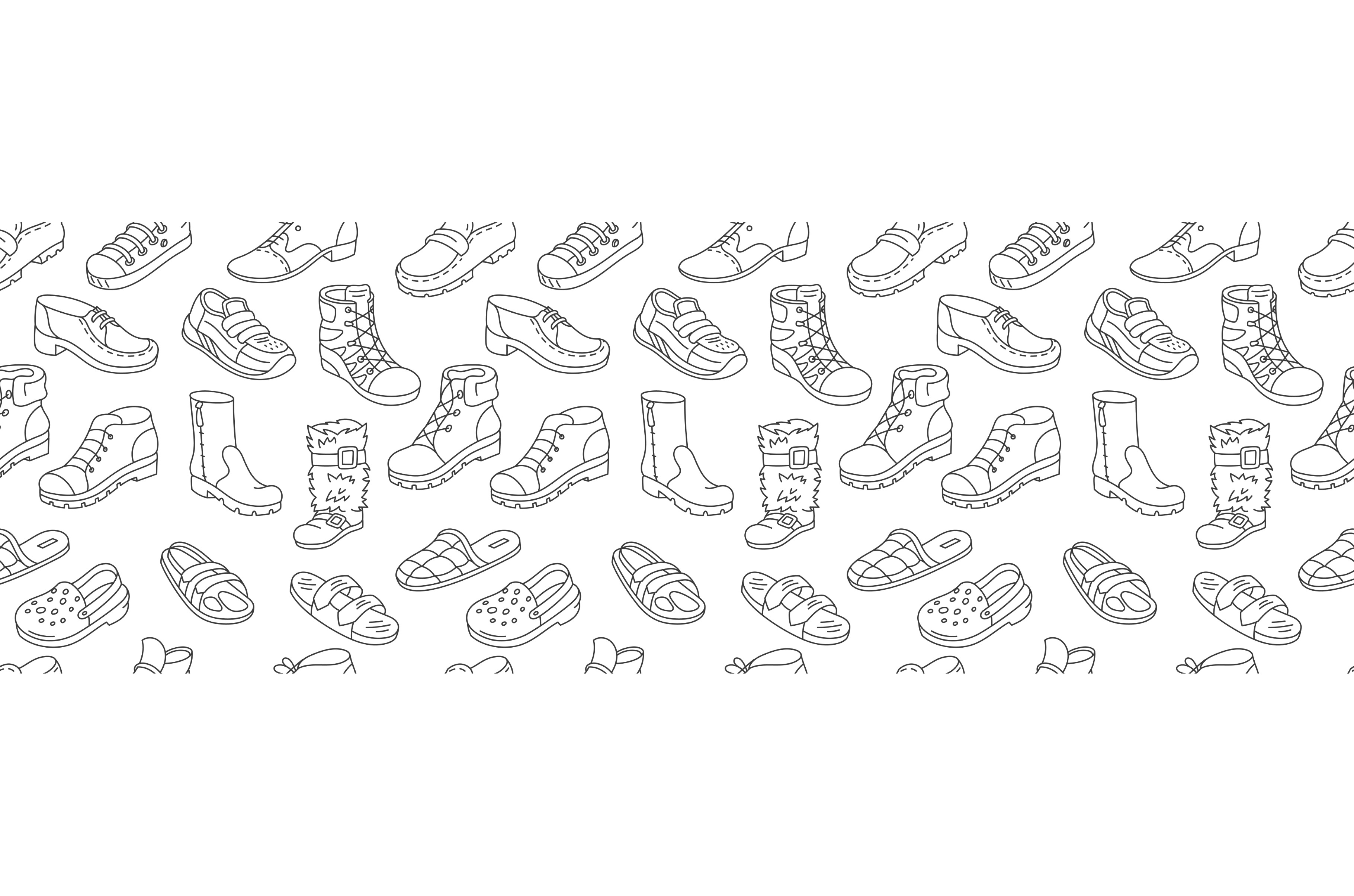 Shoes seamless pattern background, an Illustration by Vector illustrations