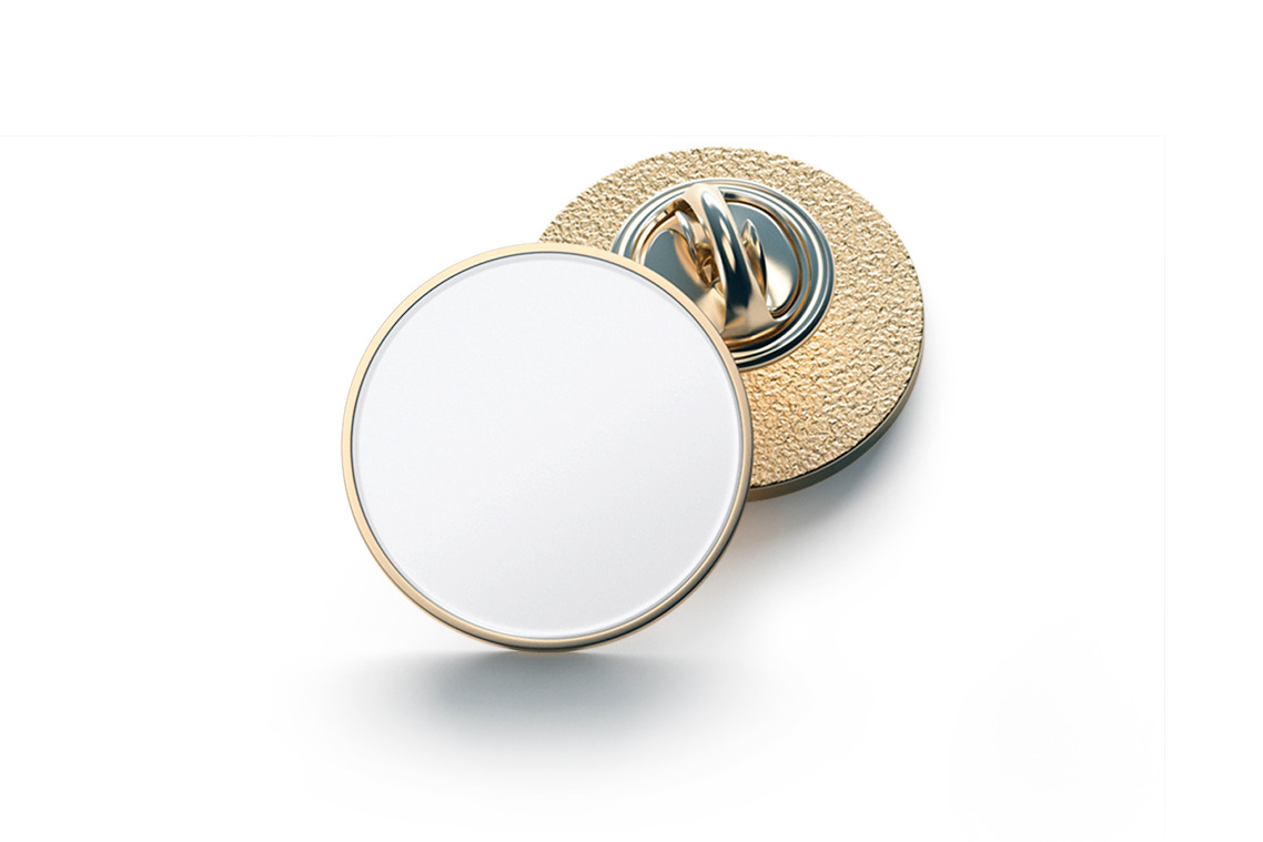 Round Enamel Pin 3D Model, an Object 3D Model by rebrandy