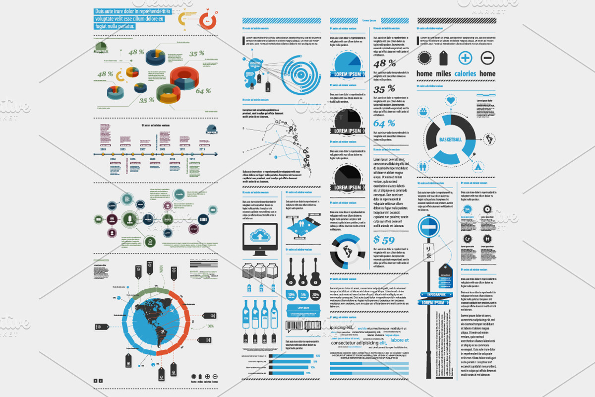 elements of infographics, a Work Illustration by fet