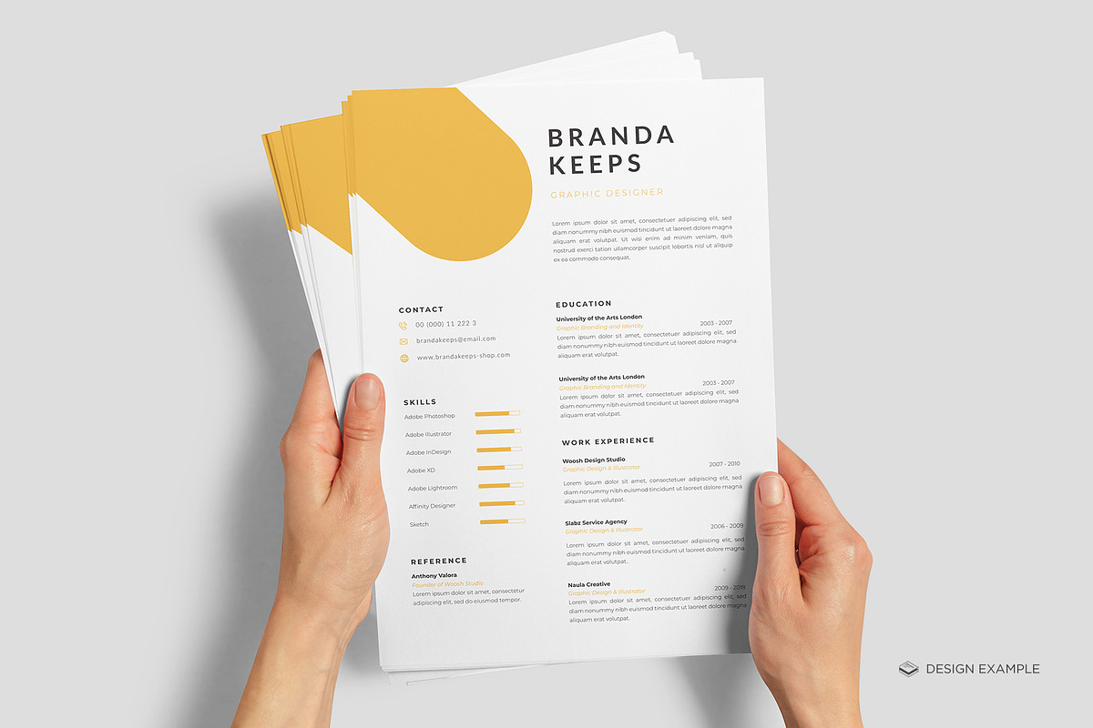 A4 Paper in Hands Mock-up, a Print Template by Branda Keeps