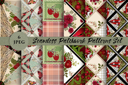 PATCHWORK seamless pattern set vol 2, a Pattern Graphic by Futurel