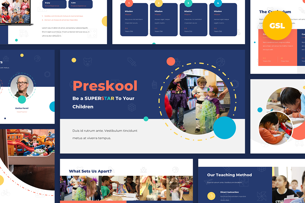 Kindergarten Google Slides Template, a Presentation Template by Bekeen.co
