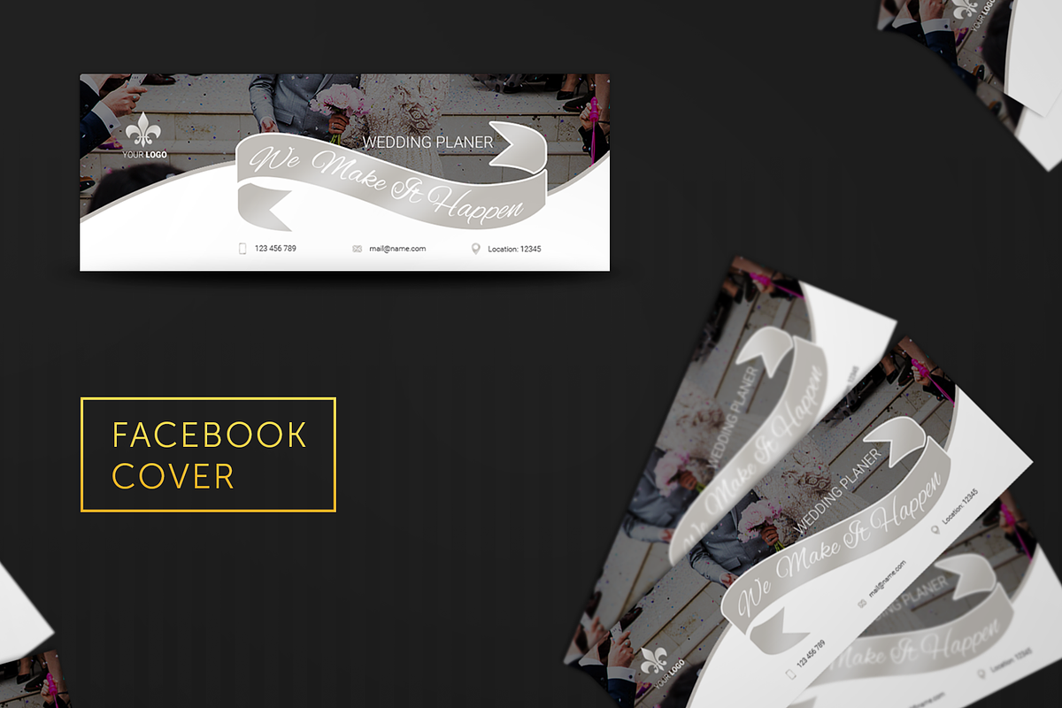 Wedding Facebook Covers, a Social Media Template by UNIK Agency