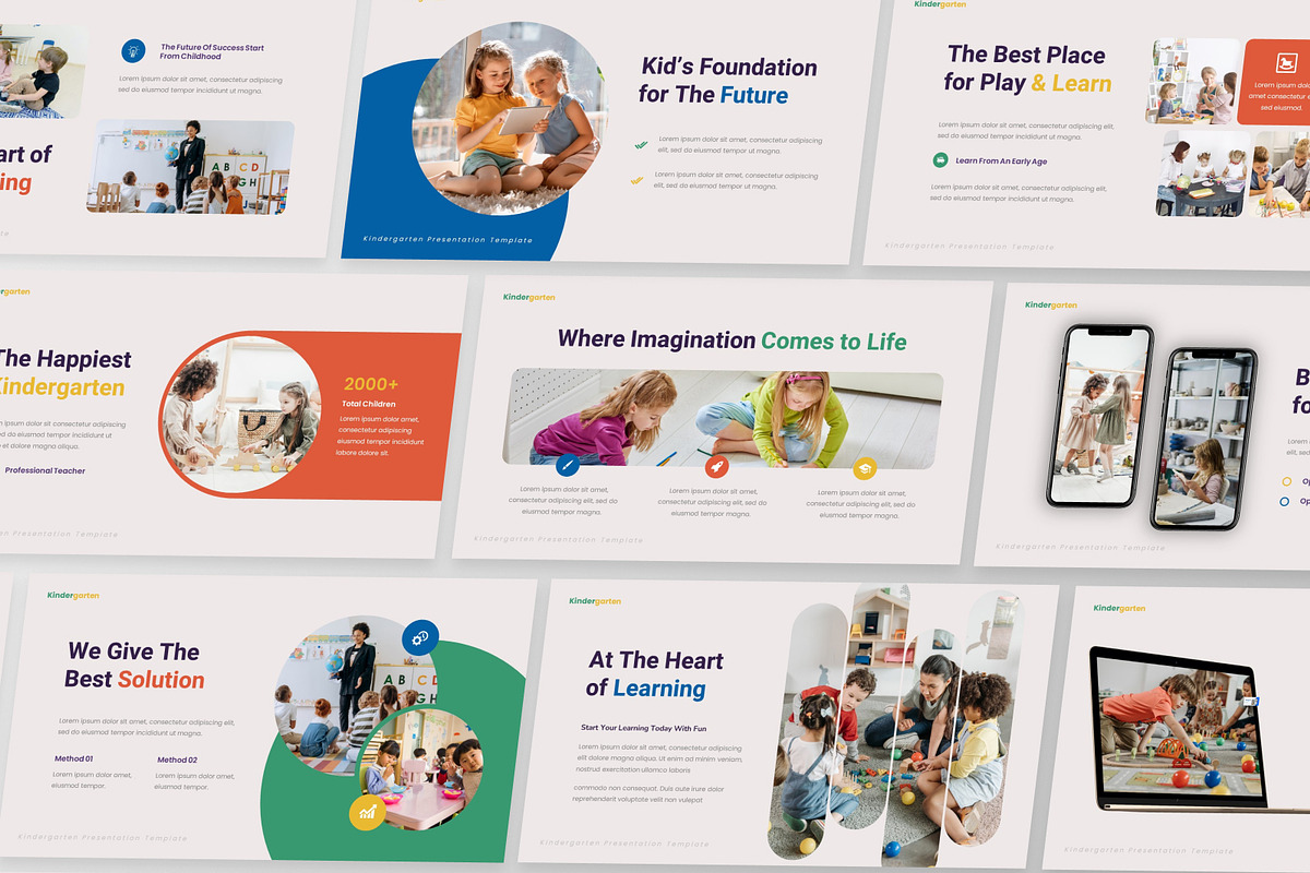 Kindergarten Google Slide Template, a Presentation Template by ...