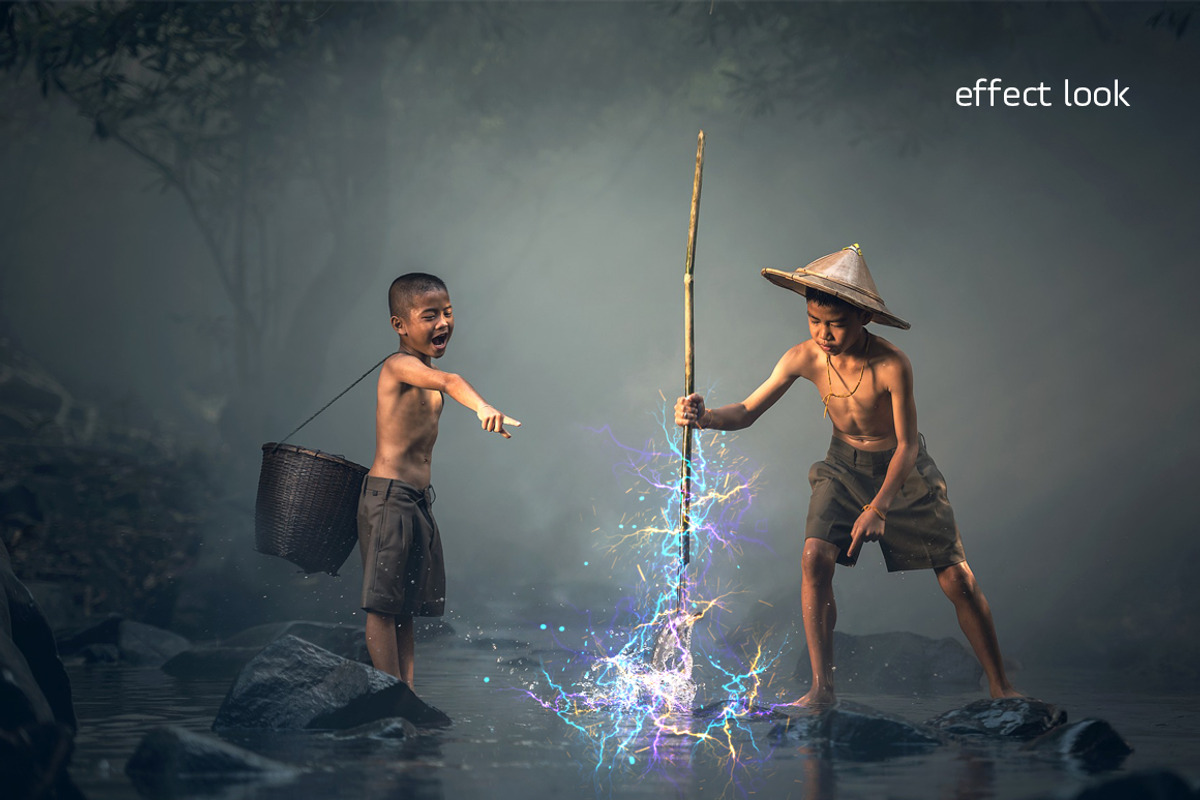 Electric Energy Photoshop Action, an Action Add-On by MRI STUDIO