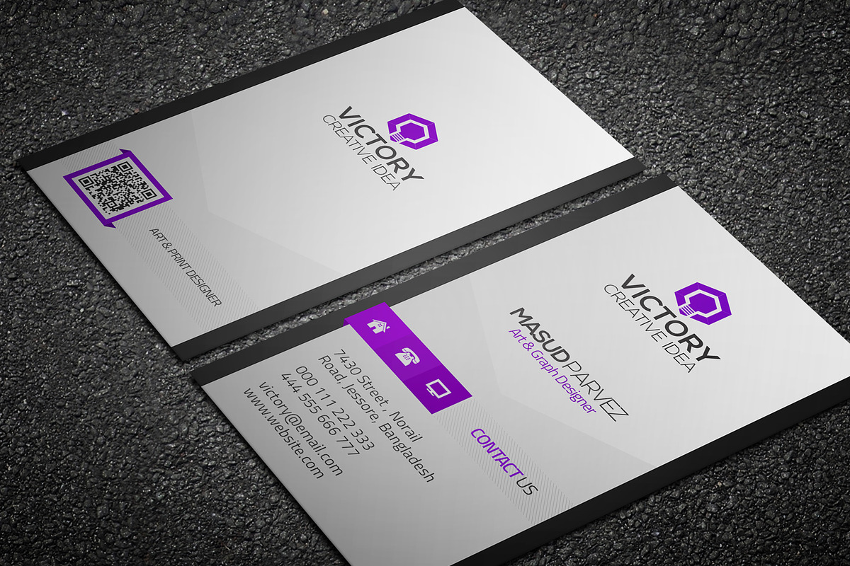 Solido Corporate Business Card, a Business Card Template by TheFeture