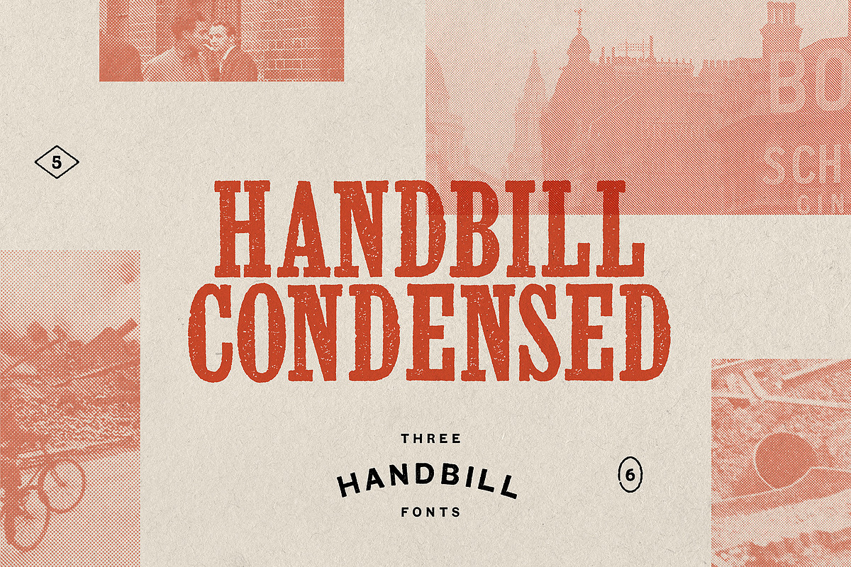 Handbill: letterpress type family