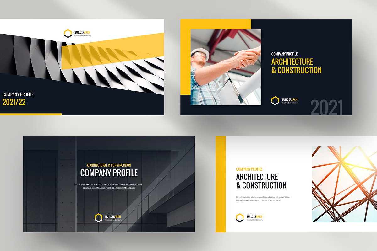 Construction Company Profile Figma PPT