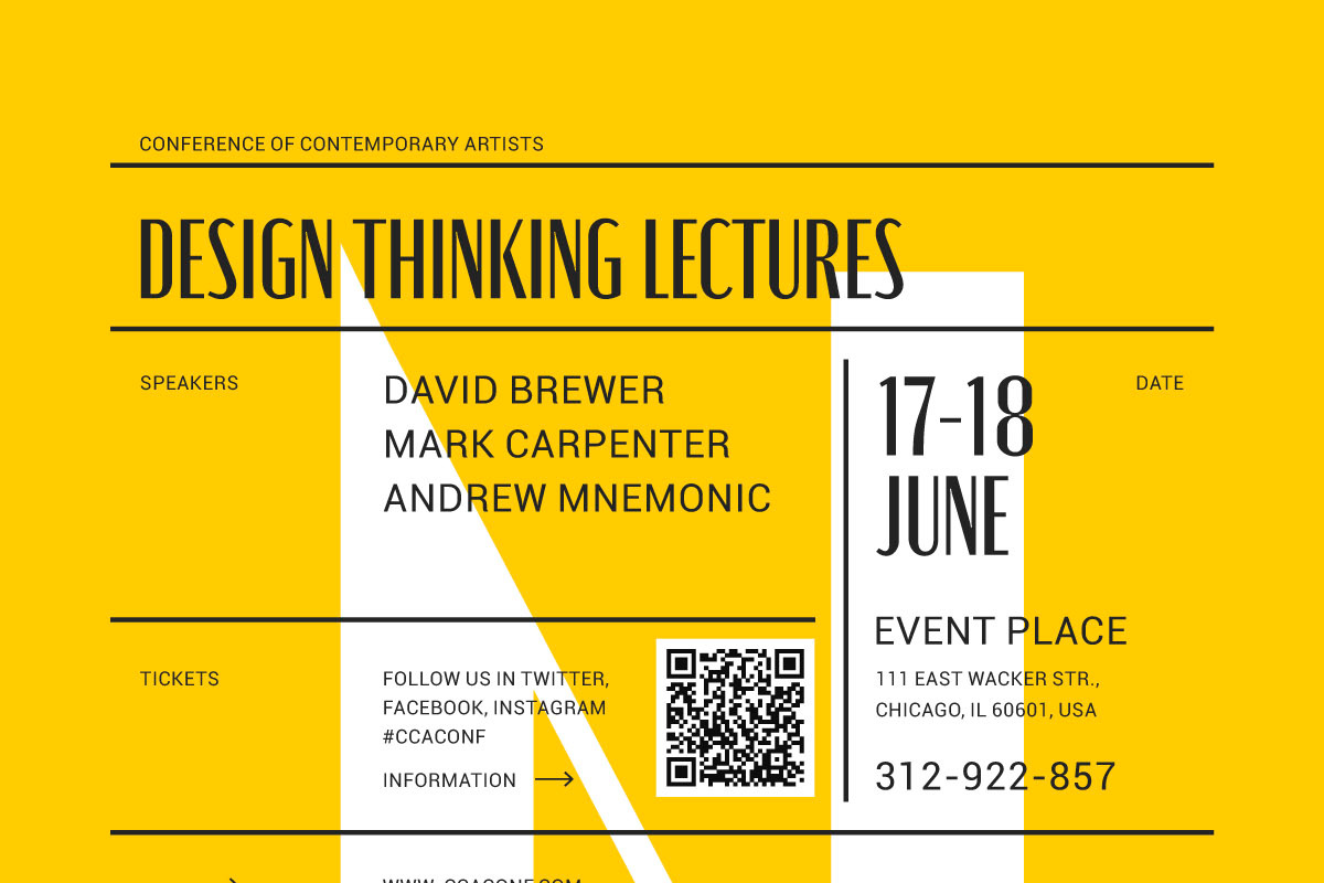 Design Conference Event Poster, a Flyer Template by EDT.Graphics ...
