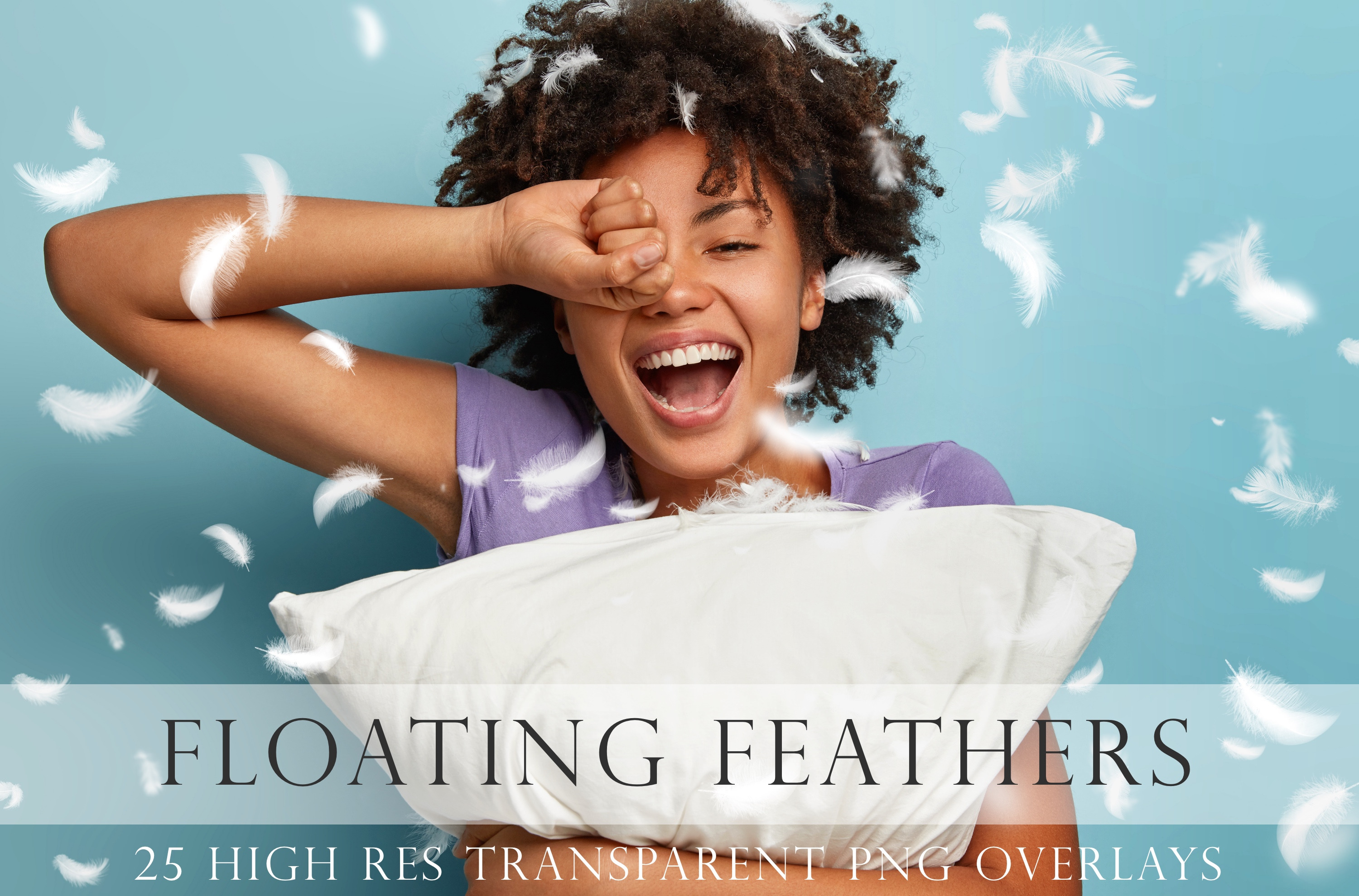 Floating feather overlays, an Object Graphic by Paper Farms