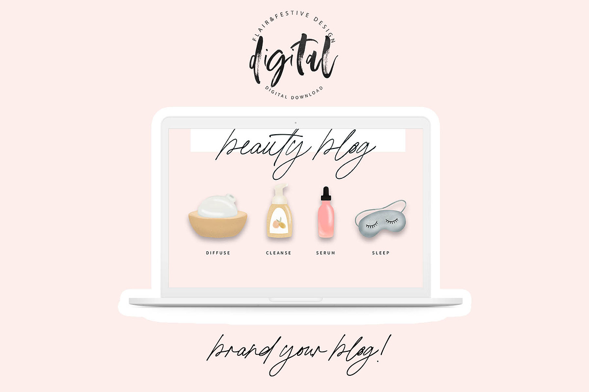Essential Beauty Clipart Icons, an Icon by Flair and Festive