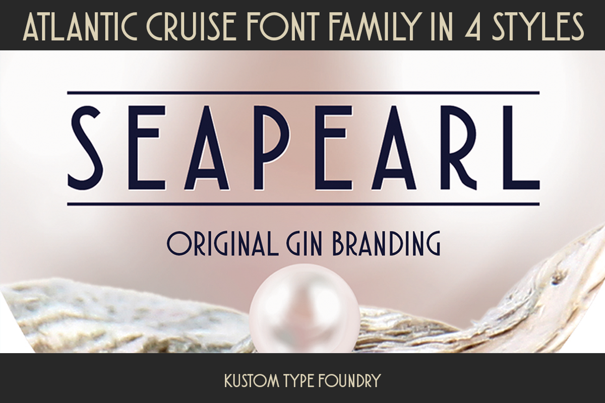 Atlantic Cruise Font Family, a Sans Serif Font by Kustomtype