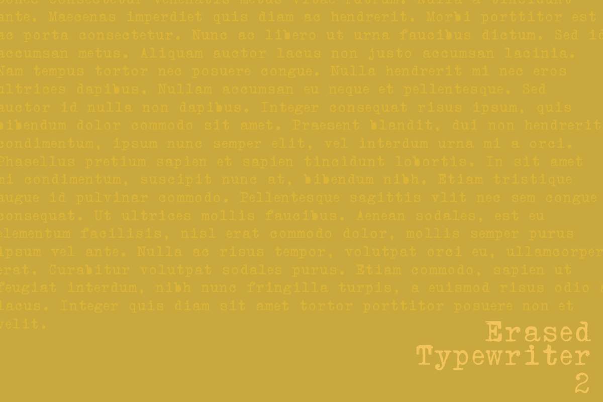 Erased Typewriter 2, a Serif Font by Intellecta Design