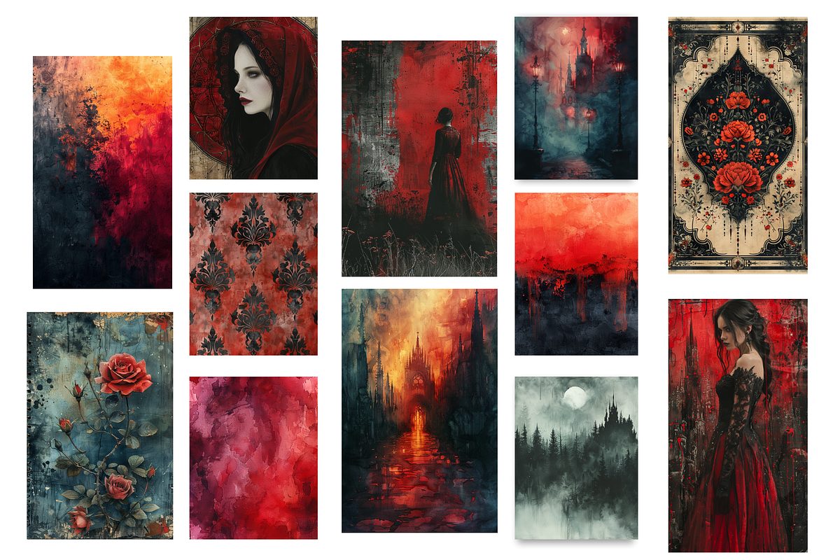 Beautiful Gothic Backgrounds, a Background Graphic by NadiaTheronArt