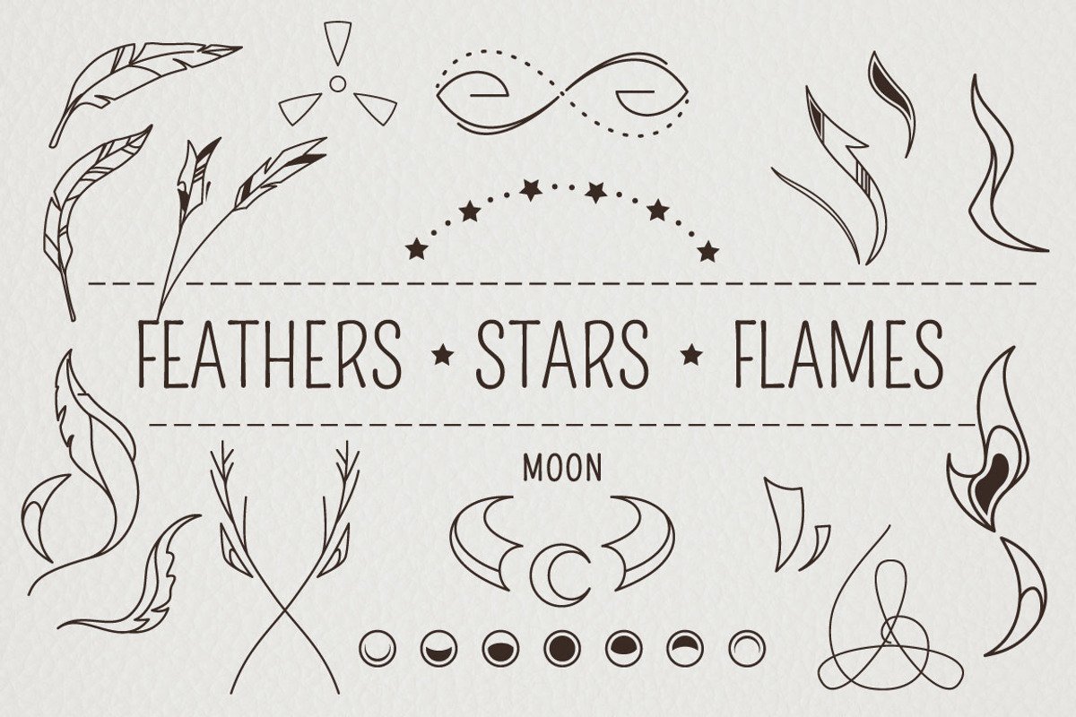 Wild elements collection, an Illustration by morninglight