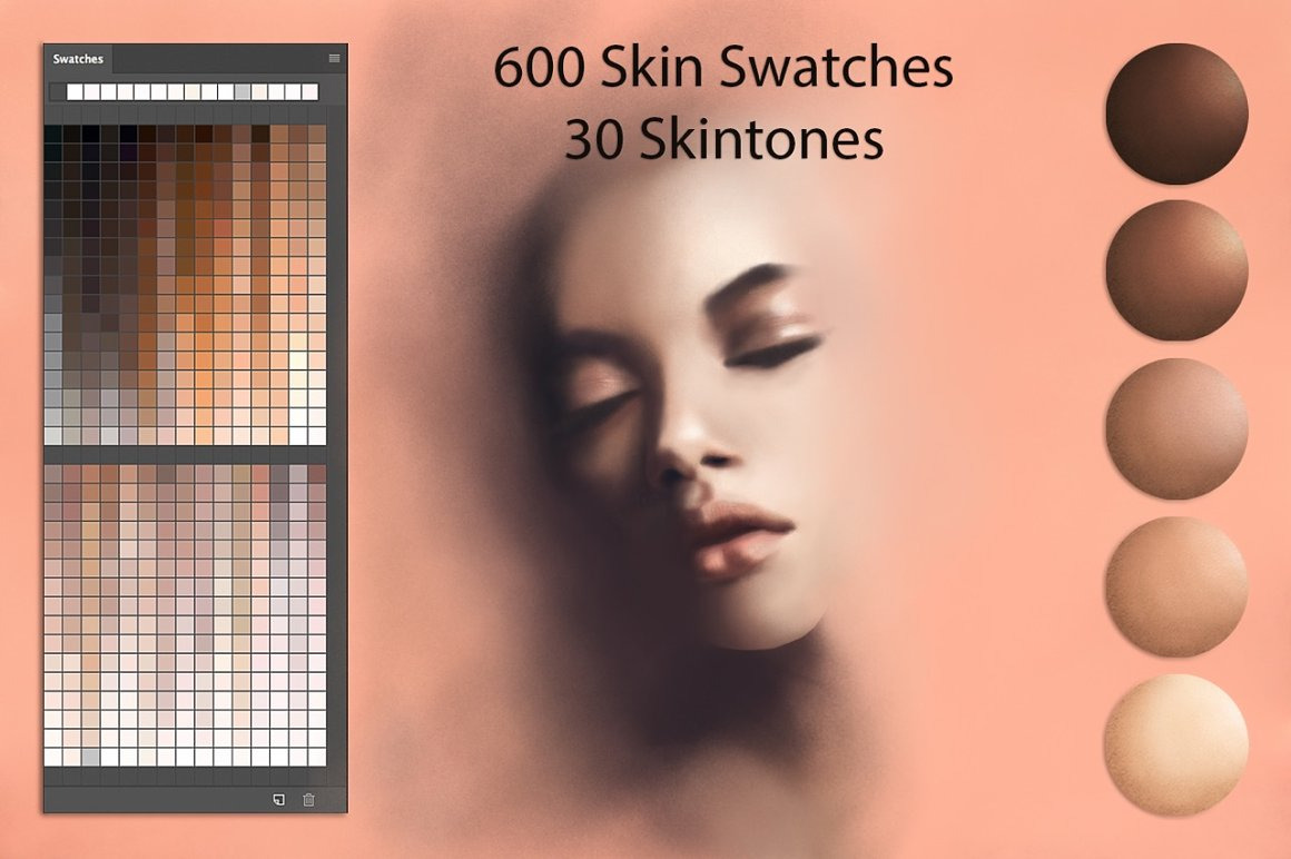 Skin Swatches for Photoshop, a Palette Add-On by FaeryDesign